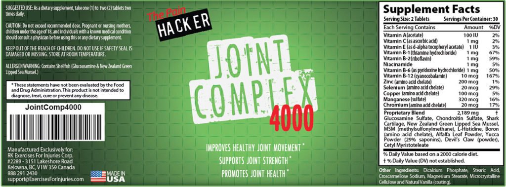 Joint Complex 4000 Review – A Supplement for Your Joint Pain Relief.